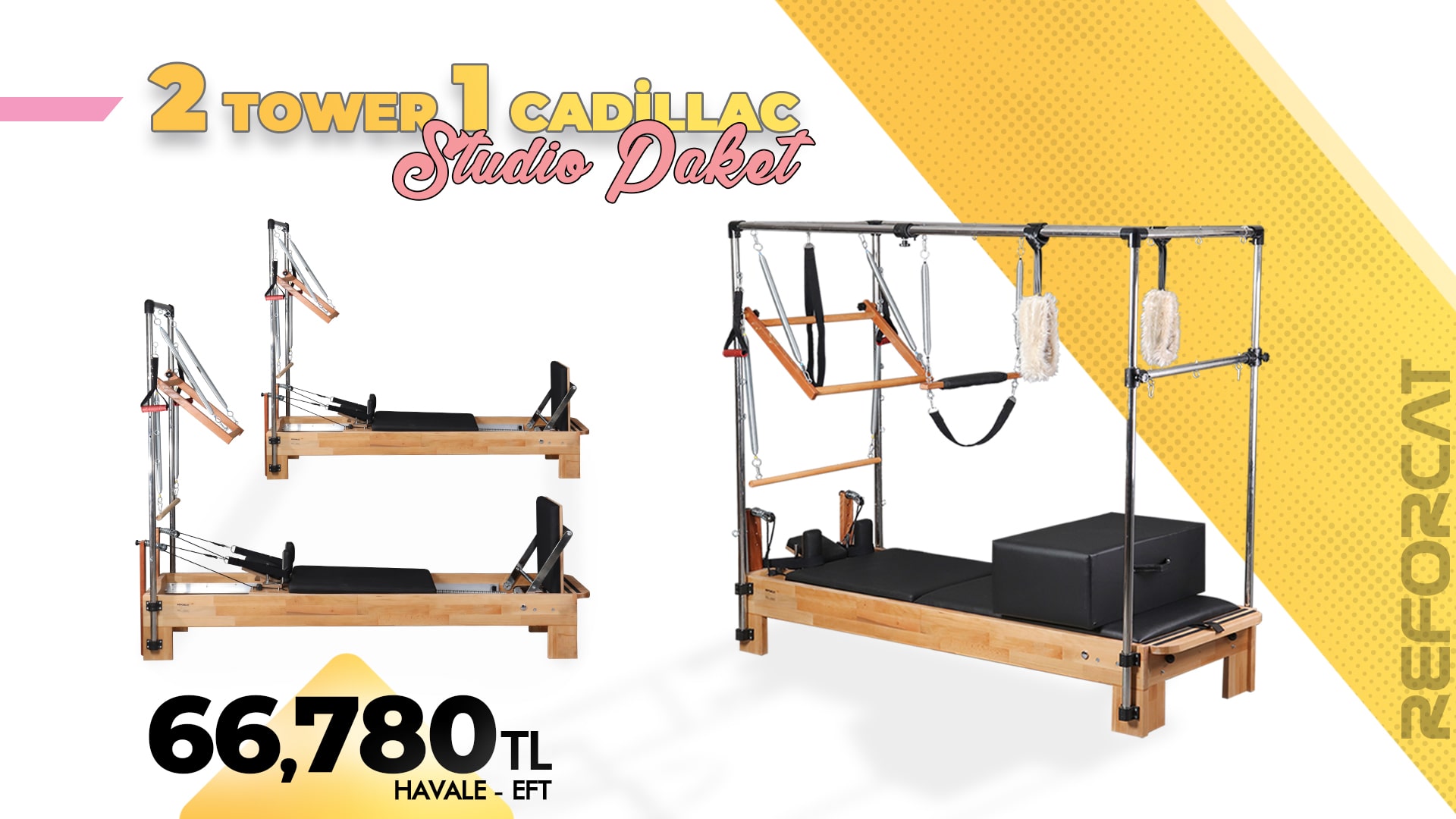 Pilates Reformer Aleti, Combo Cadillac - Reforcat